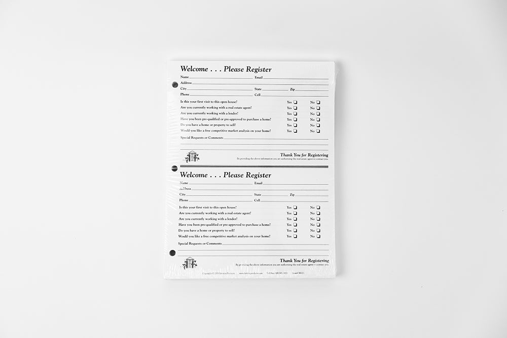 LARGE OPEN HOUSE GUEST REGISTER - REFILL PAGES – ABoR REALTOR® Store