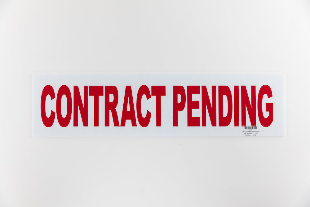 CONTRACT PENDING SIGN - 6x24 - RED – ABoR REALTOR® Store